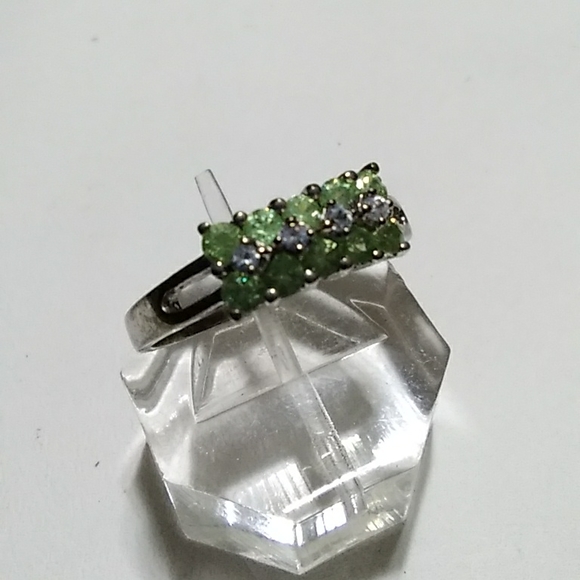 Jewelry | Rare Demantoid Garnet And White Zircon Ring Certificate Of ...